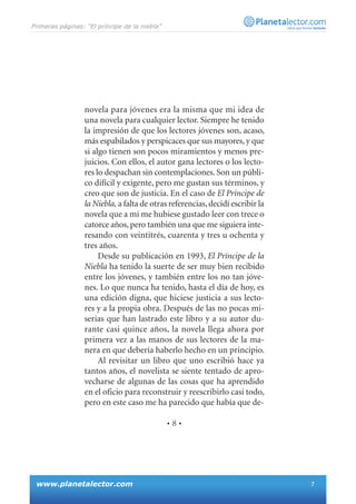 Primeras páginas de El príncipe de la niebla | PDF