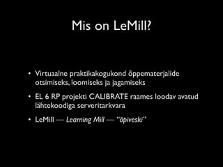 Õppematerjalide koostamine LeMill keskkonnas | PDF