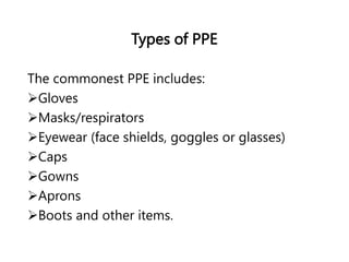 Fundamentals of Nursing: Personal Protective Equipment's | PPTX