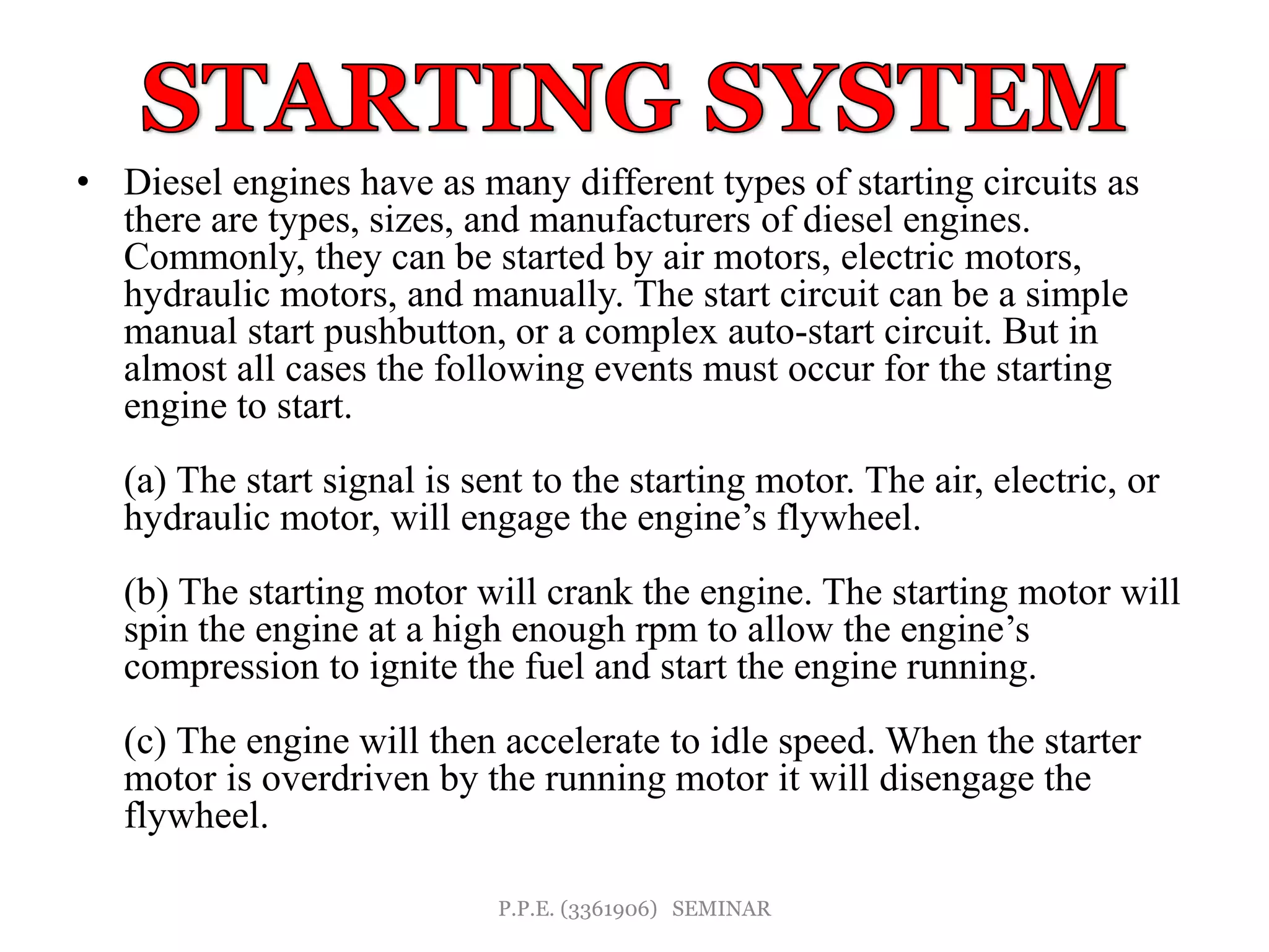 DIESEL ENGINE POWER PLANT | PPTX