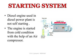 DIESEL ENGINE POWER PLANT | PPTX
