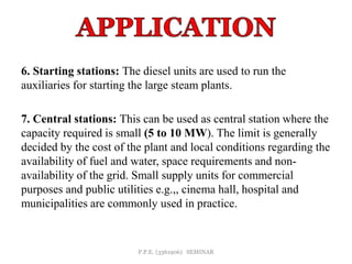 DIESEL ENGINE POWER PLANT | PPTX