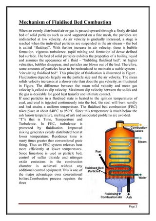 PRESSURIZED FLUIDIZED BED COMBUSTION BOILER | PDF