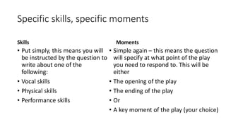 GCSE Drama PPE Revision 2 Section B - 6 mark | PPTX