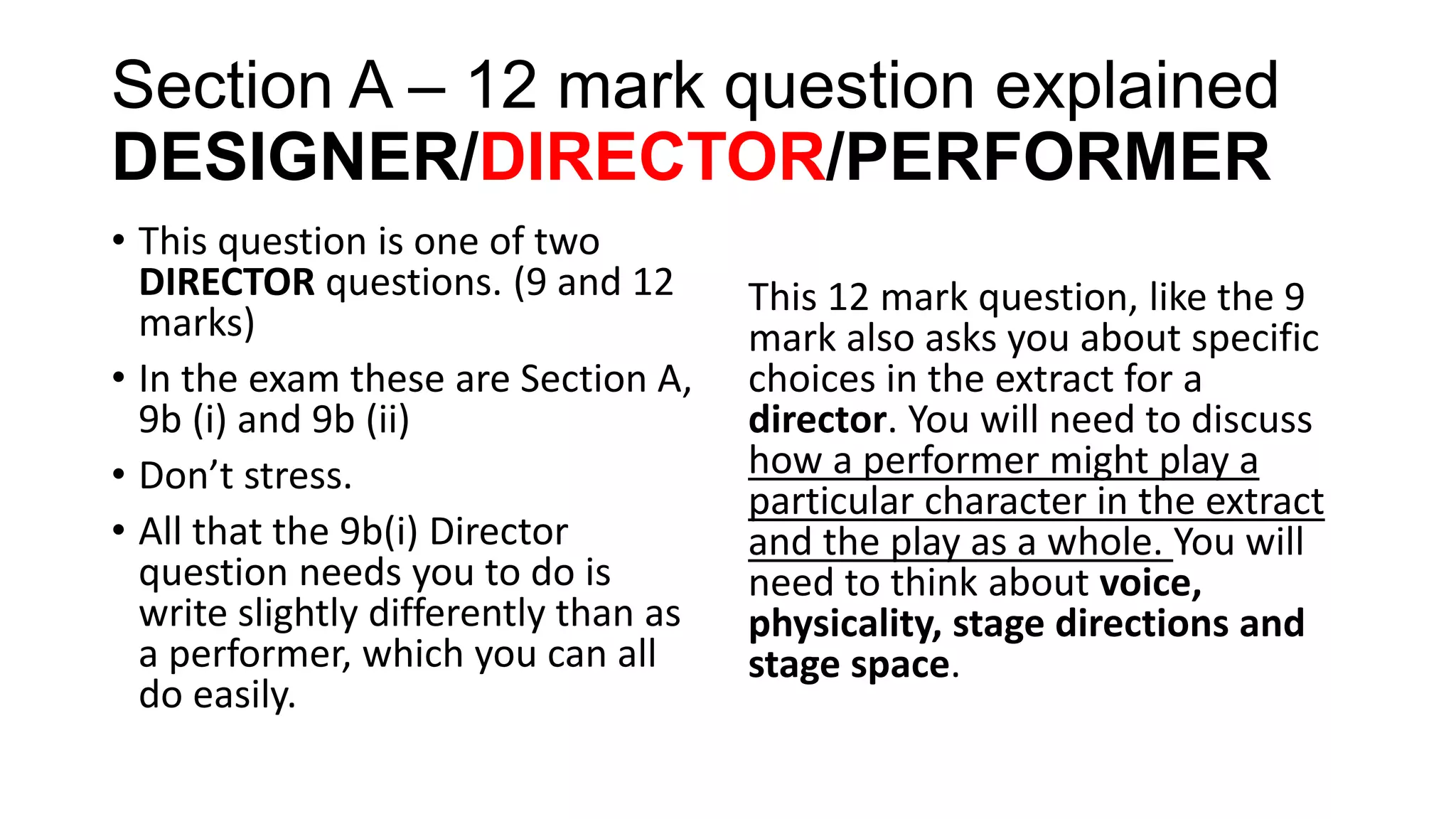 GCSE Drama PPE Revision 4 Section A - 12 mark question - The Crucible ...