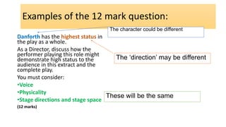 GCSE Drama PPE Revision 4 Section A - 12 mark question - The Crucible ...
