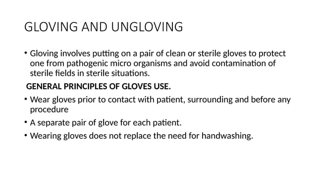 PPEs and Gloving under the Infection Prevention.pptx | Infectious ...