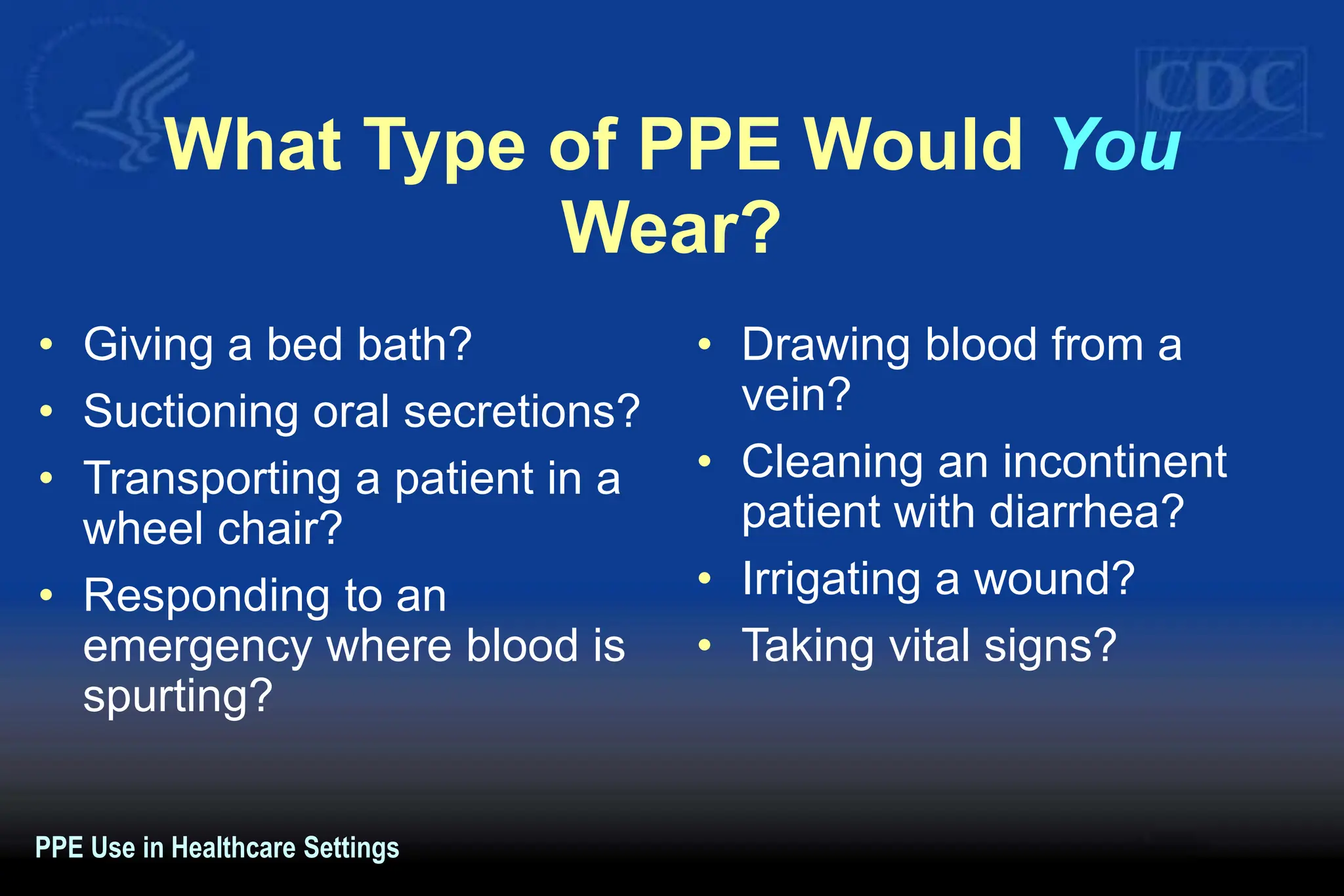 presentation Personal Protective Equipment (PPE).ppt | First Aid | Injuries