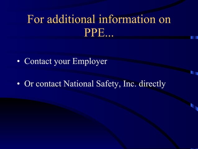 Ppe Training | PPT