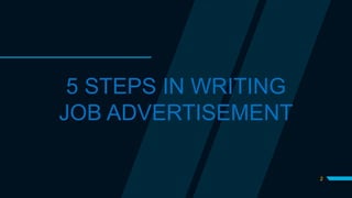 5 Step to Write Job Ad | PPT