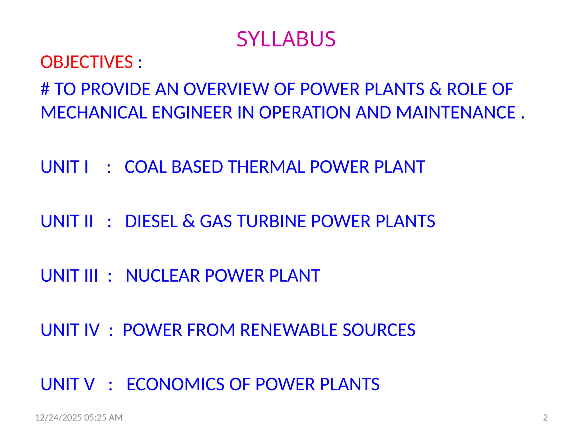 Power Plant Engineering UNIT 1........... | PPTX
