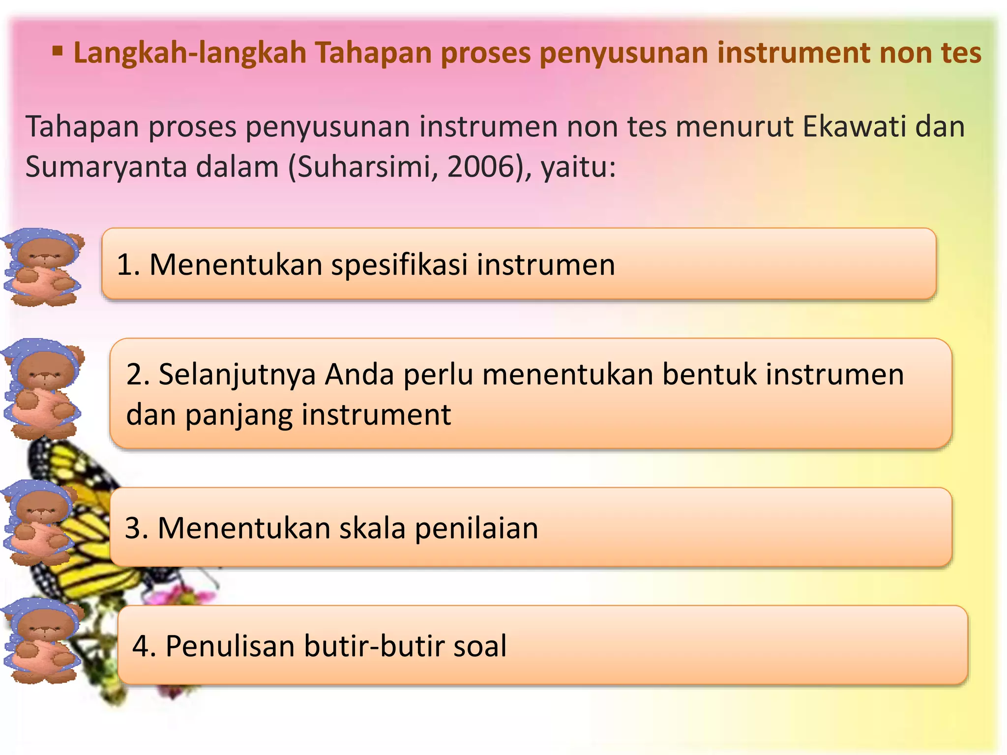 Pp evaluasi kel ii ( menyusun instrumen non tes) | PPTX
