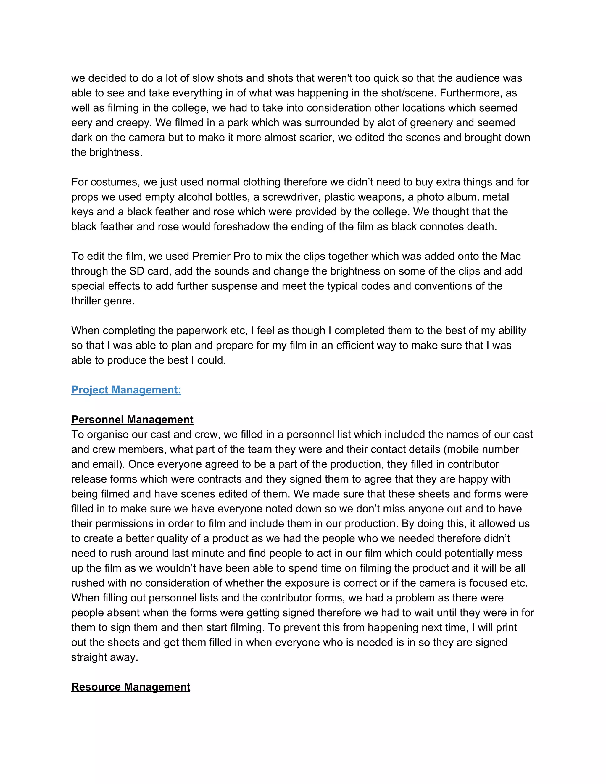 Pre-Production Evaluation | PDF