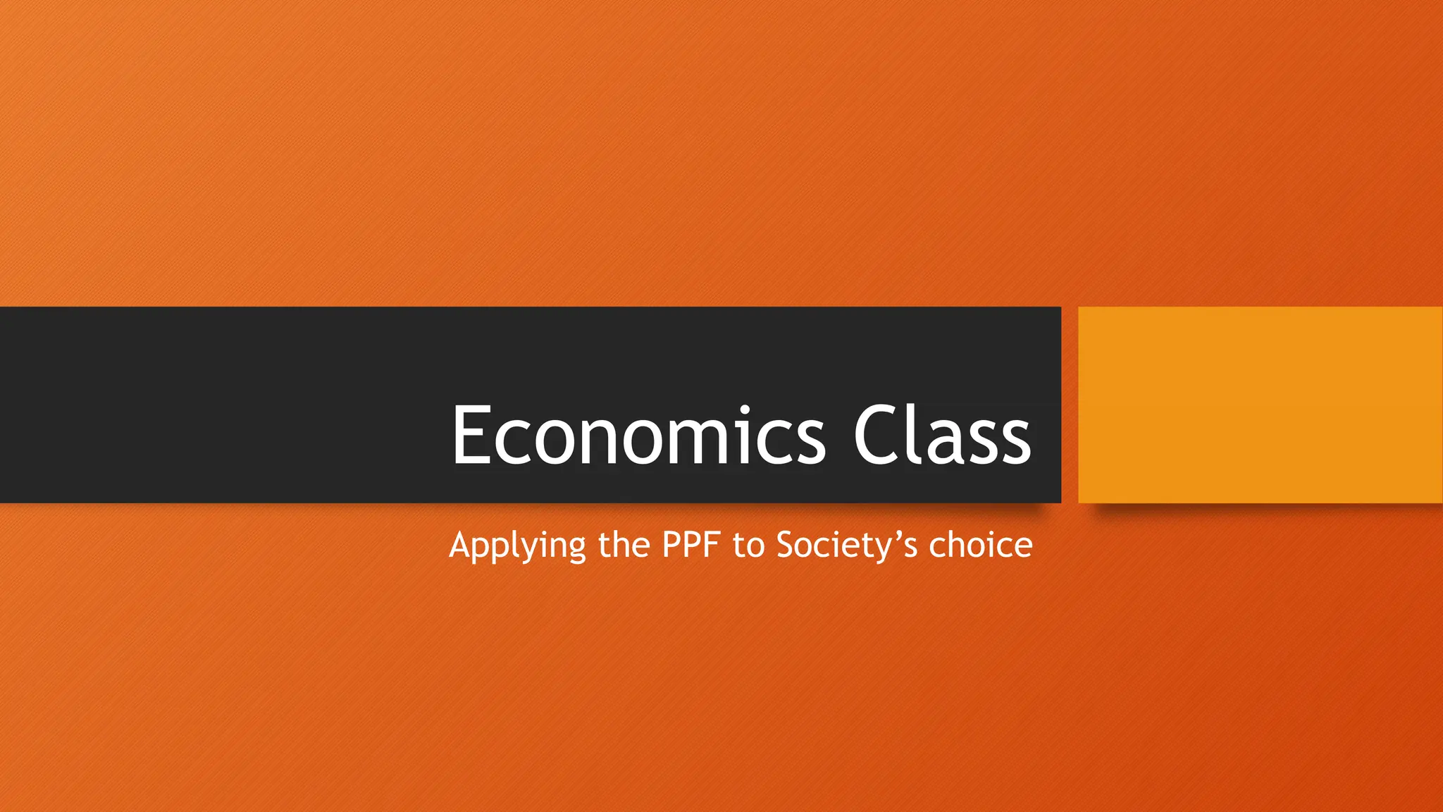 "Production Possibility Frontier (PPF) Curve" | PPTX