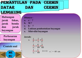 PP Filal Rama (pemantulan pada cermin datar dan cermin lengkung) | PPTX