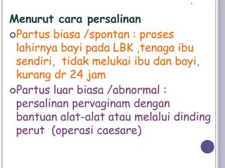 Fisiologi persalinan | PPT