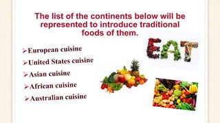 FOOD AROUND THE WORLD....ENGLISH PROJECT | PPTX