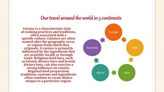 FOOD AROUND THE WORLD....ENGLISH PROJECT | PPTX