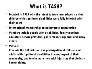 2012 TASH Conference Presentation | PPT