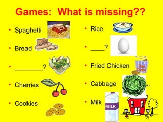 FOOD VOCABULARY AND GRAMMAR | PPT