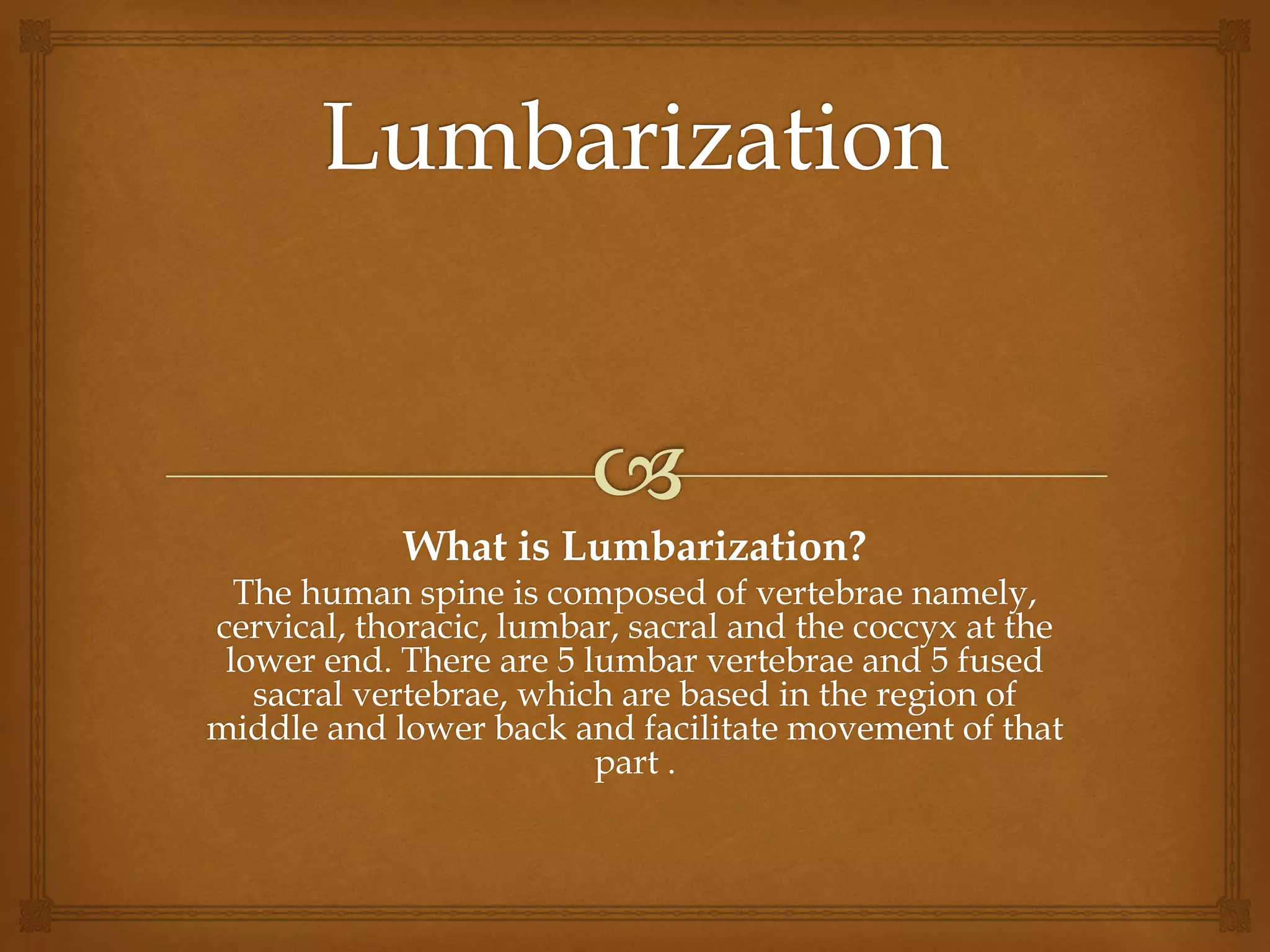 Pp for lumbarization and sacralization by Dr Dhruv Taneja Assistant ...