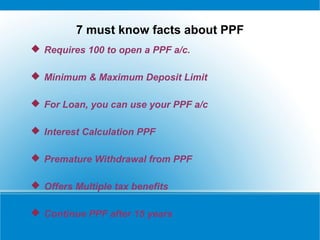 Public Provident fund | PPT