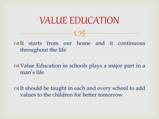 Value Education | PPT
