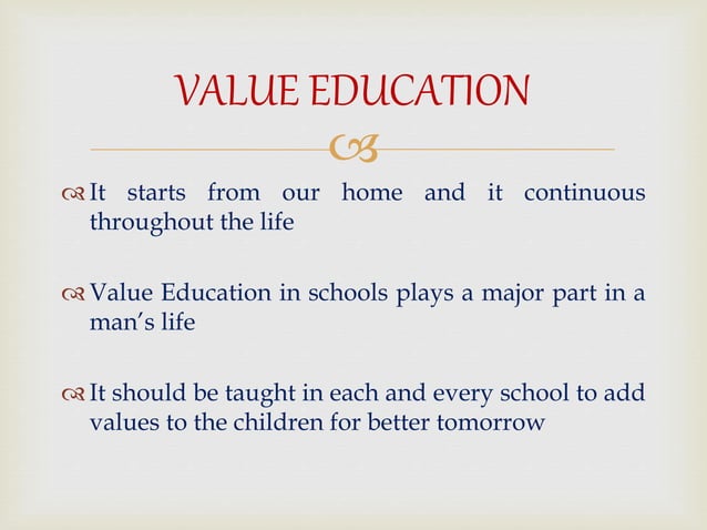 Value Education | PPT | Free Download