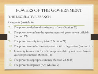PPG - BRANCHES OF GOVERNMENT.pptx UCSP 11 | PPTX