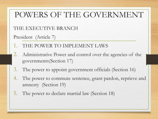 PPG - BRANCHES OF GOVERNMENT.pptx UCSP 11 | PPTX