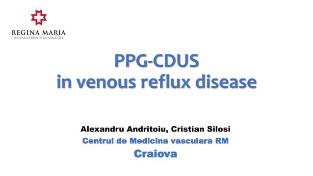 PPG and CDUS in venous reflux disease | PPTX