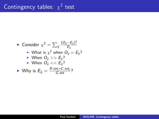 Contingency tables | PDF