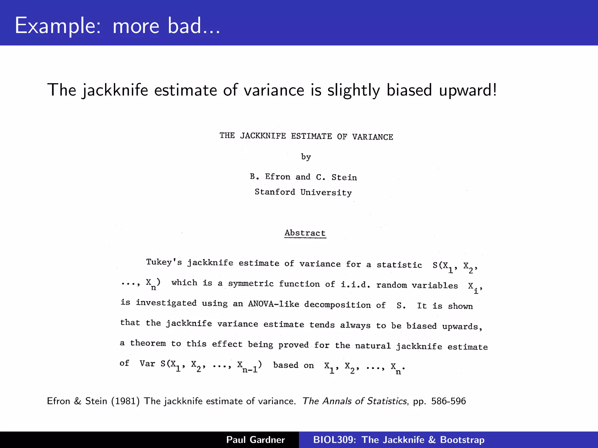 The jackknife and bootstrap | PDF