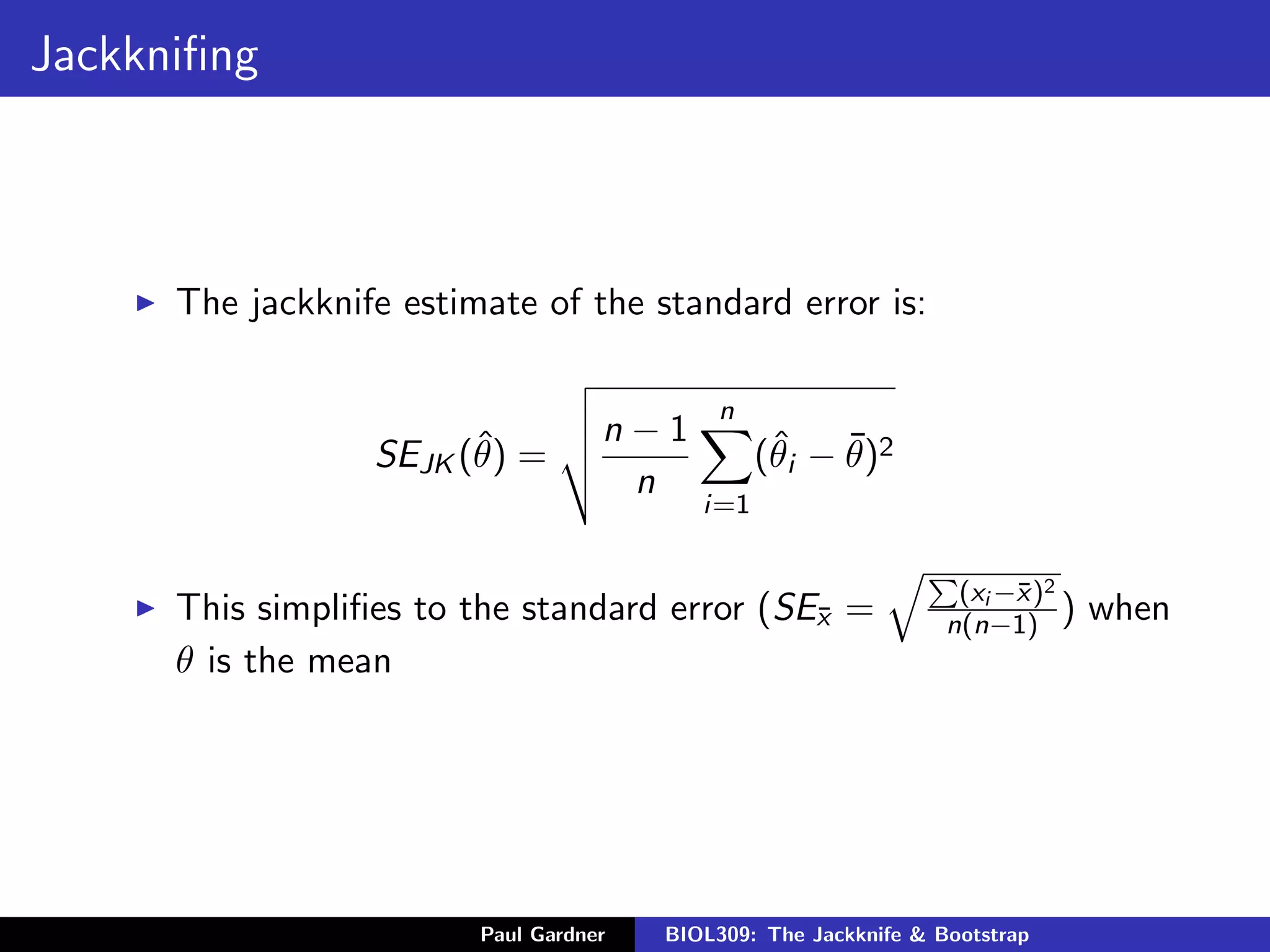 The jackknife and bootstrap | PDF