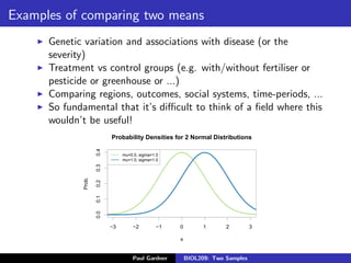 Analysis of two samples | PPT