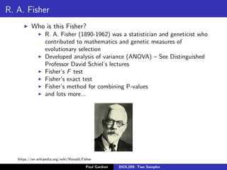 Analysis of two samples | PPT