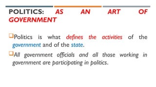 Philippine Politics and Governance - PPG | PPTX