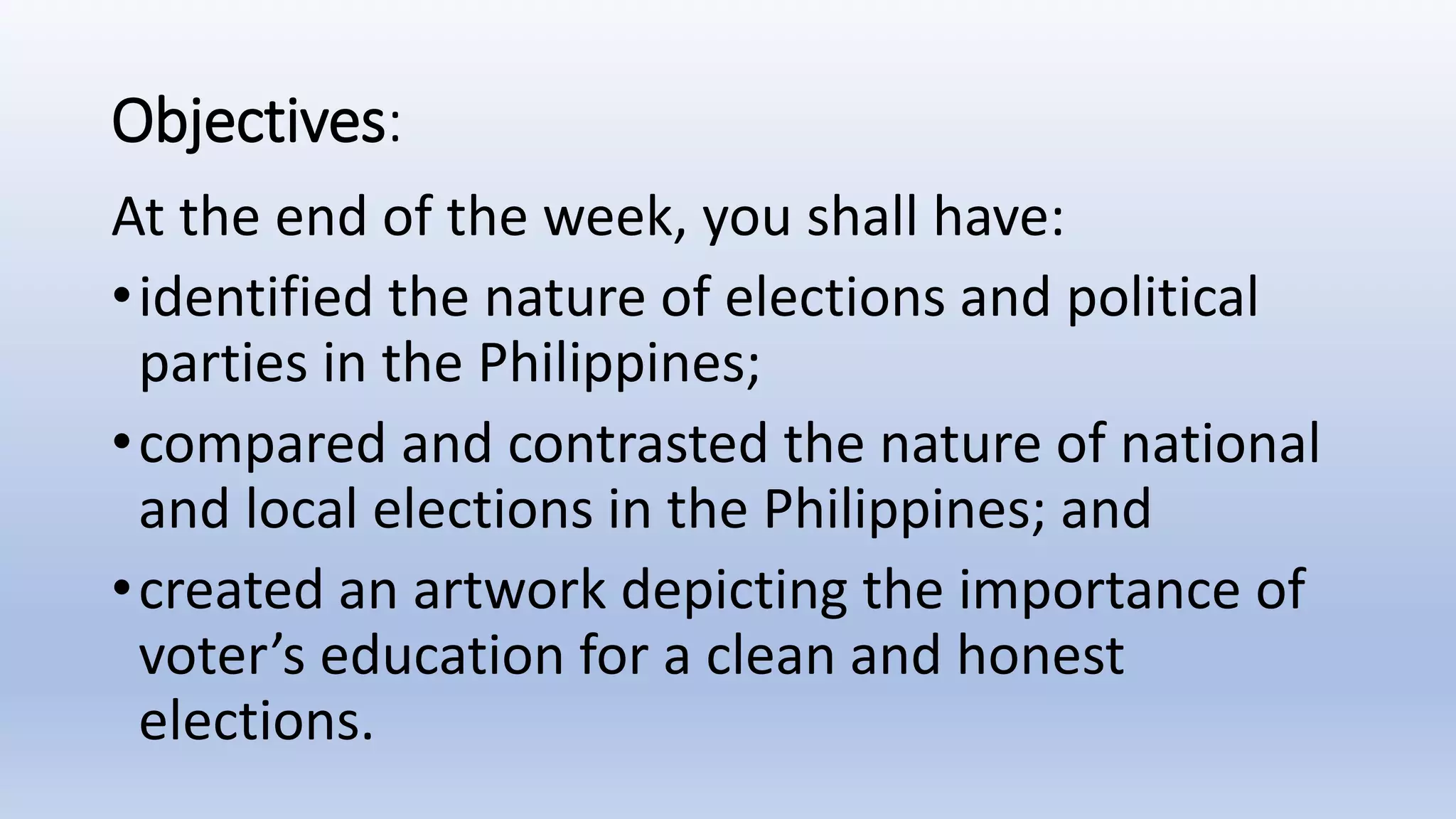 PPG - Nature of Elections and Political Parties W 5.pptx