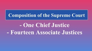 PHILIPPINE POLITICS AND GOVERNANCE- JUDICIARY-HUMSS | PPTX