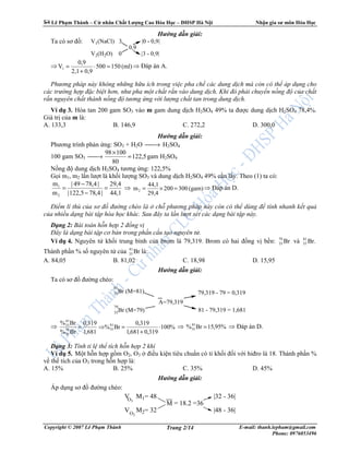 Phương pháp giải toán hóa học hay - sưu tầm | PDF