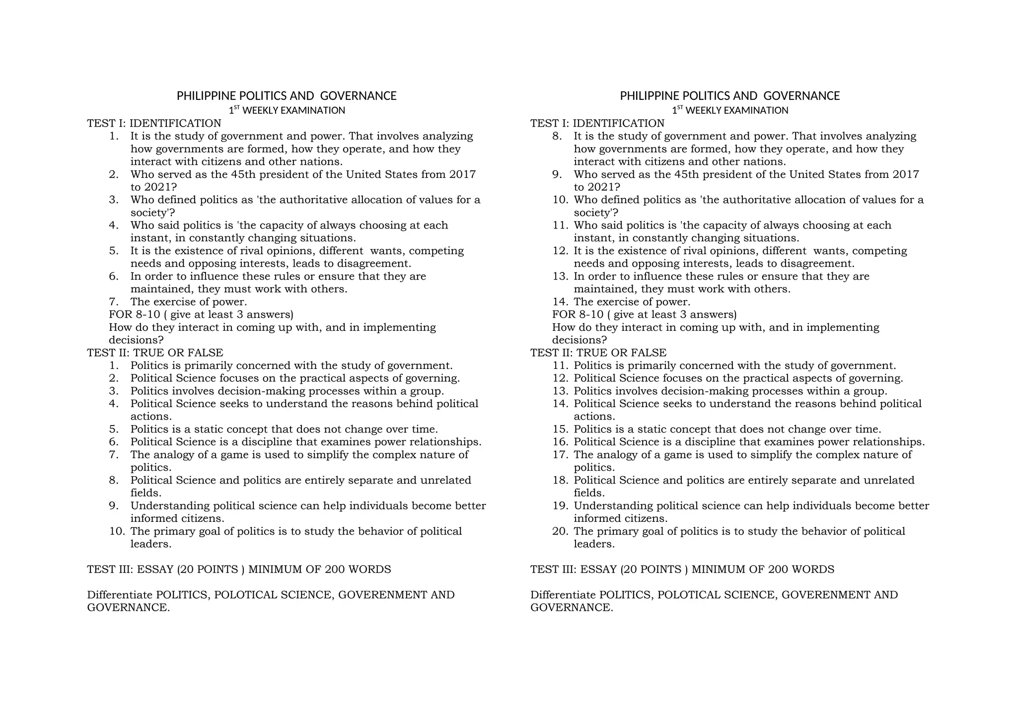 PPG WEEK 1 EXAM summative week one to four docs.docx