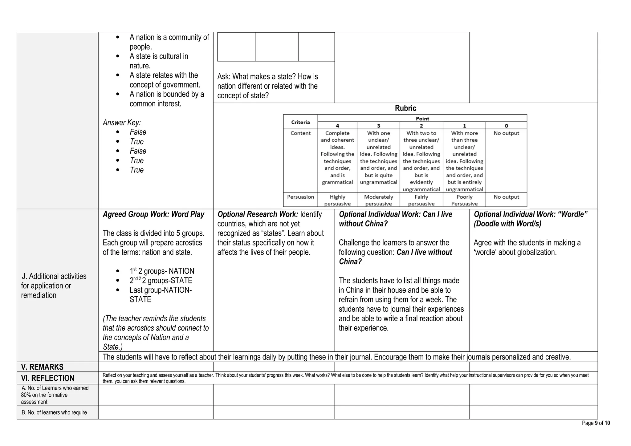 PPG Week e - States, Nations and Globalizations.doc