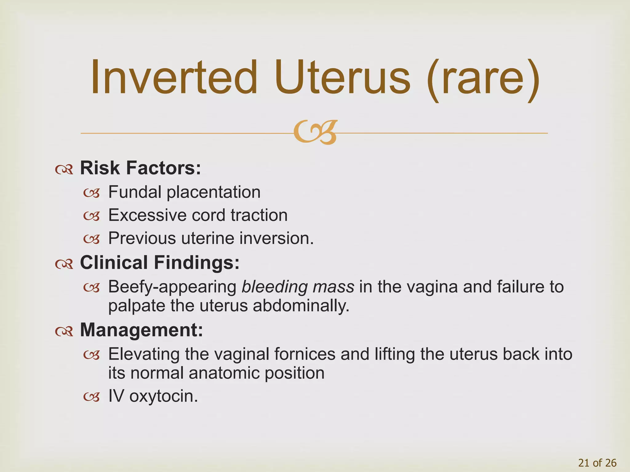 Postpartum Hemorrhage | PPTX
