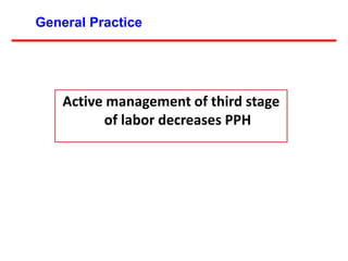 Medical Management of Post-partum Hemorrhage (PPH) | PPTX