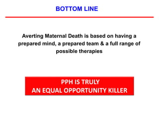 Medical Management of Post-partum Hemorrhage (PPH) | PPTX