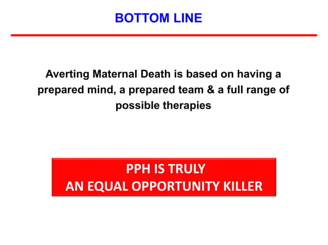 Medical Management of Post-partum Hemorrhage (PPH) | PPTX
