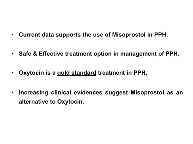 Medical Management of Post-partum Hemorrhage (PPH) | PPTX