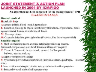 Medical management of Post Partum Haemorrhage | PPTX