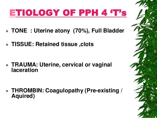 Medical management of Post Partum Haemorrhage