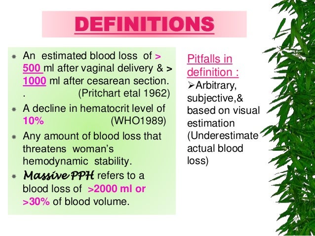 Medical management of Post Partum Haemorrhage